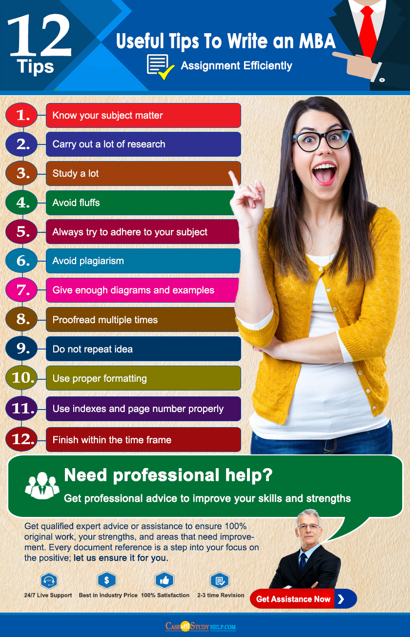 12 Useful Tips To Write An MBA Assignment Efficiently